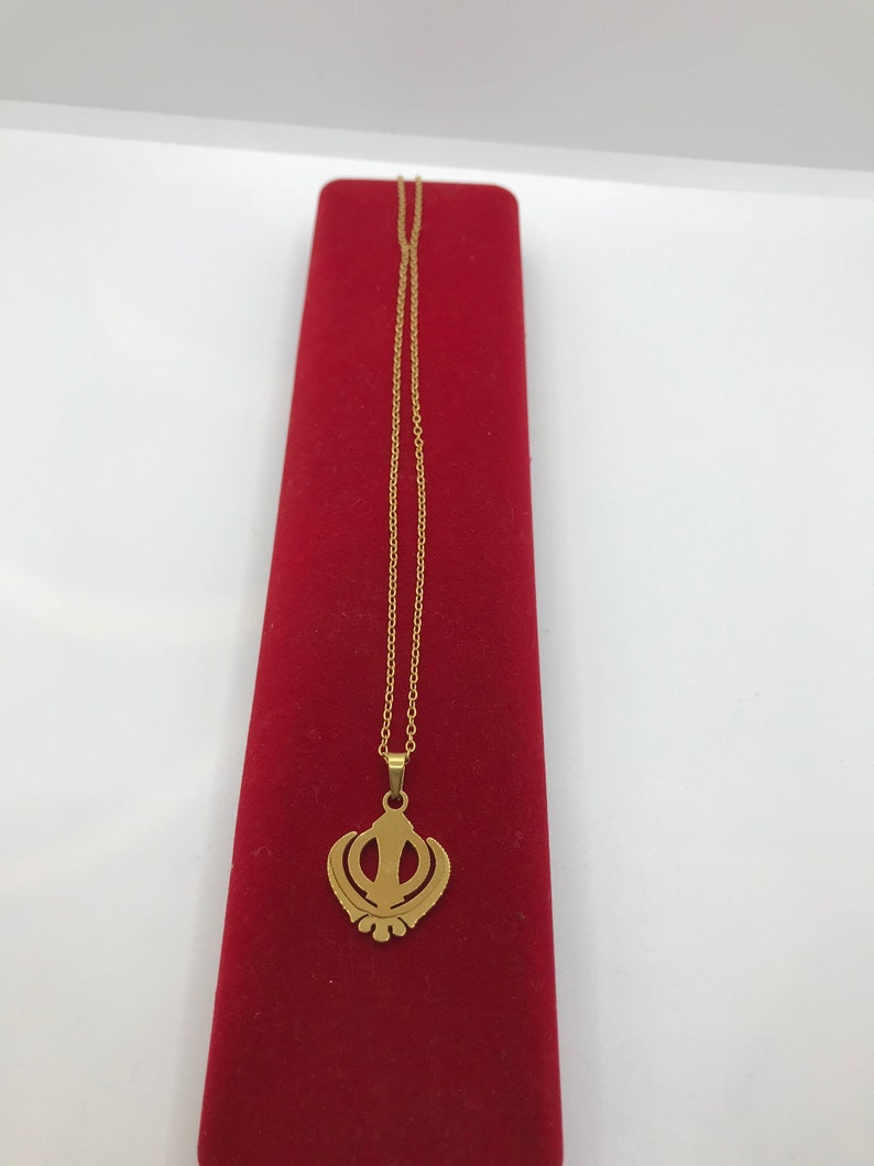 Khanda Necklace; 18k Gold Plated - Etsy
