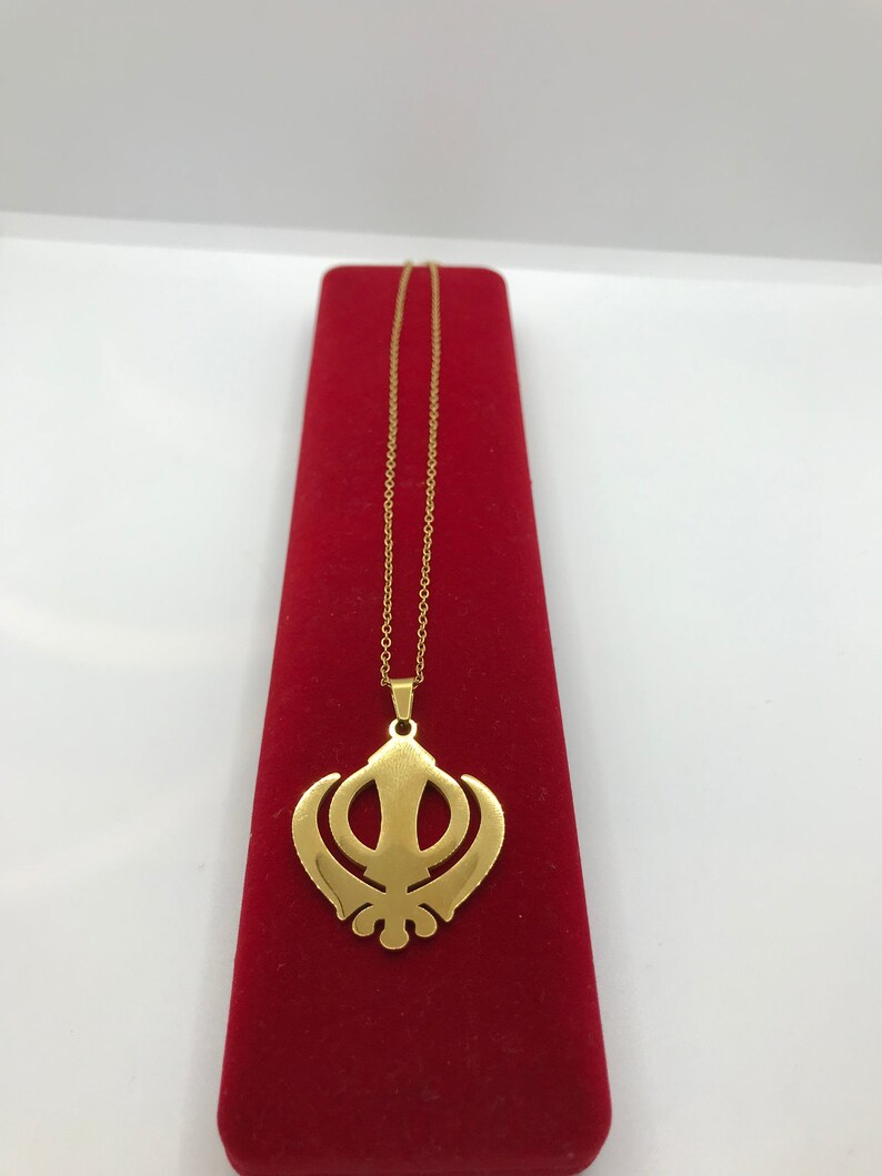 Khanda Necklace; 18k Gold Plated - Etsy