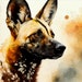 African Hunting Dog Poster | Digital Watercolor Print | Instant ...