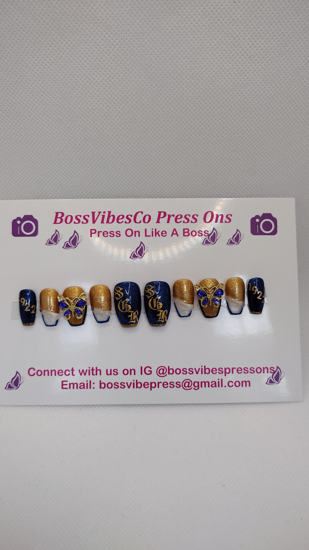 Sigma Gamma Rho Nails ( Hollow Tip Vibing) - Etsy
