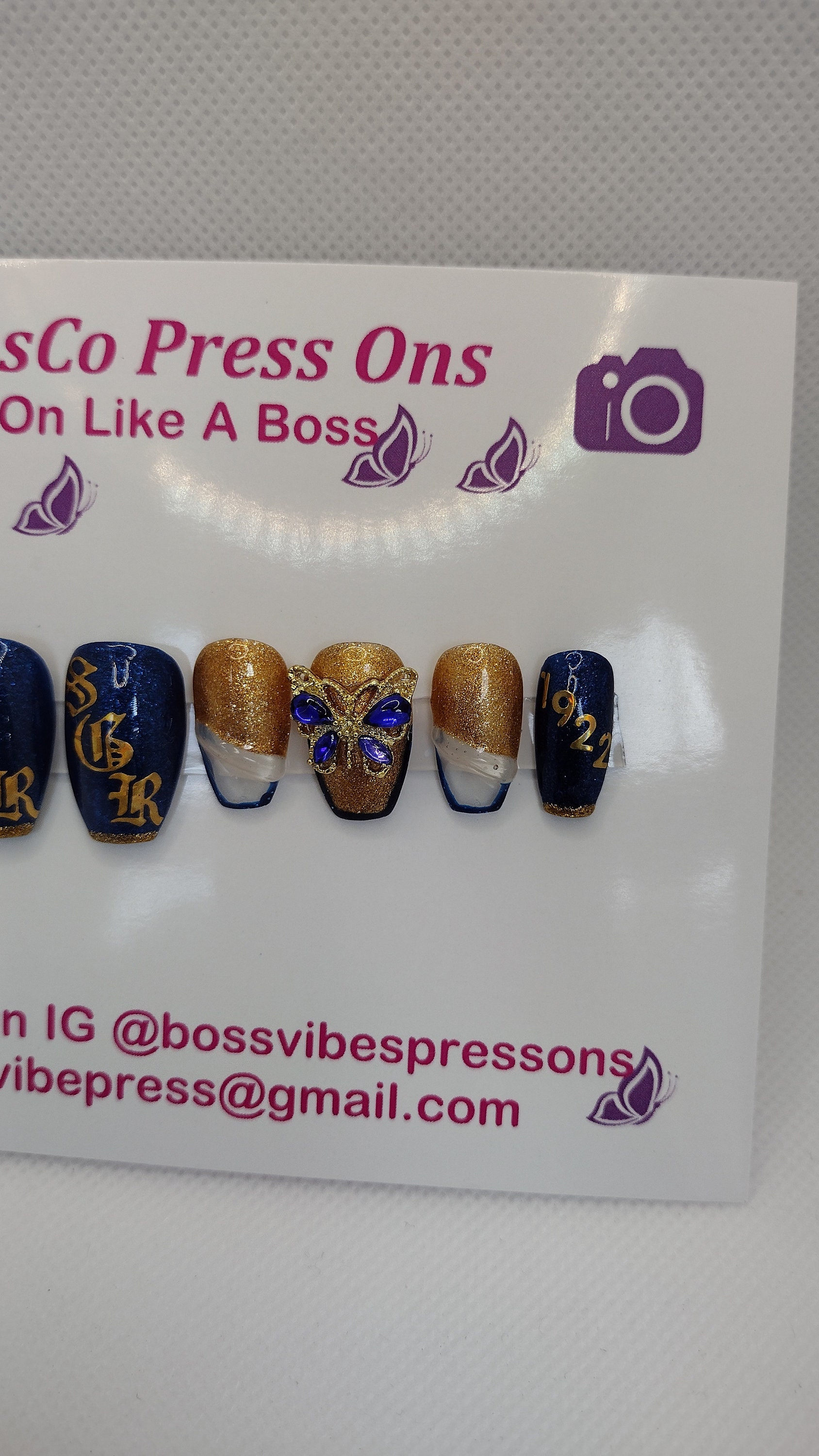 Sigma Gamma Rho Nails Hollow Tip Vibing - Etsy