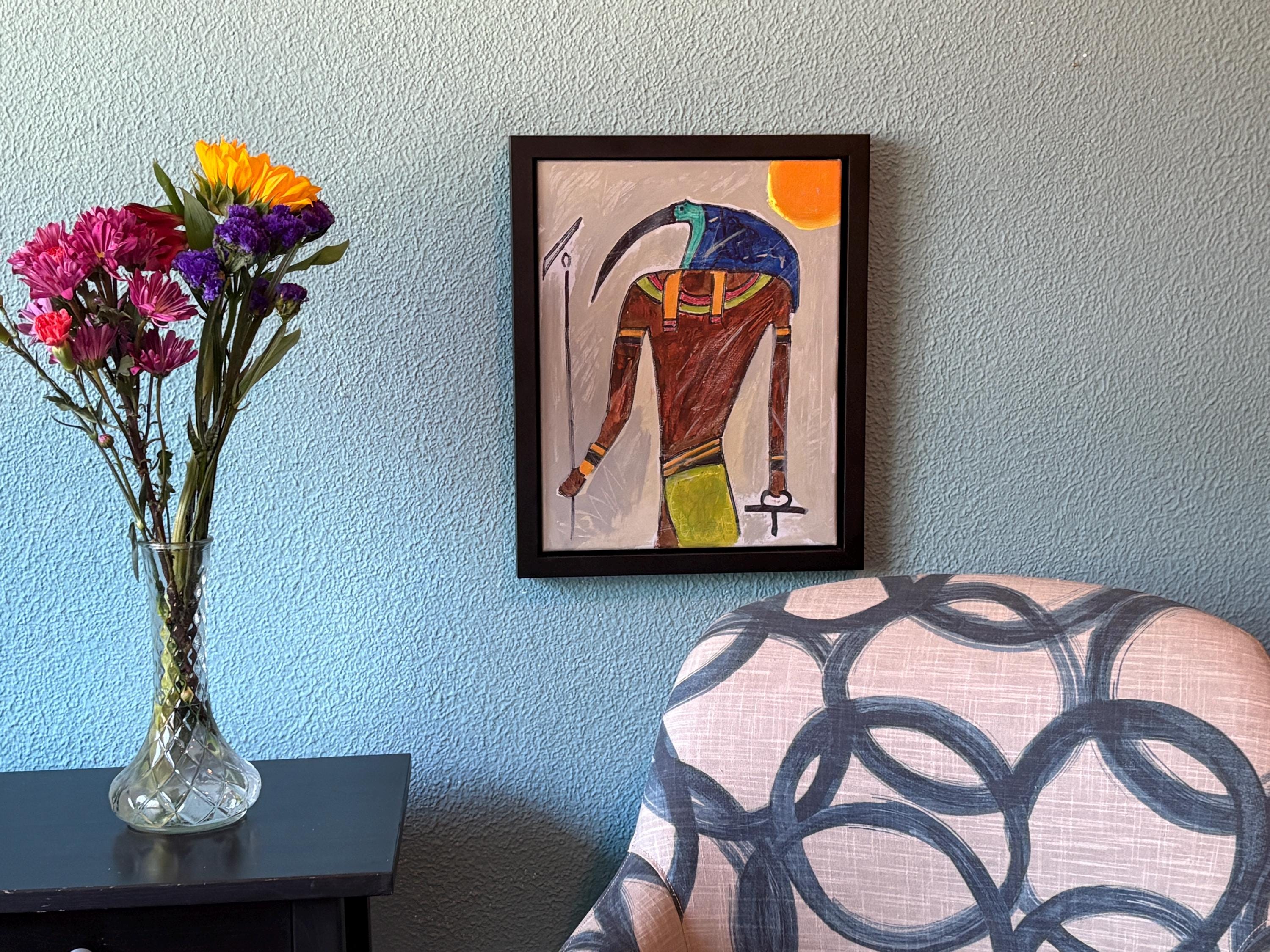 Original Art - Egyptian God Painting - “thoth - Ancient Egyptian God of ...