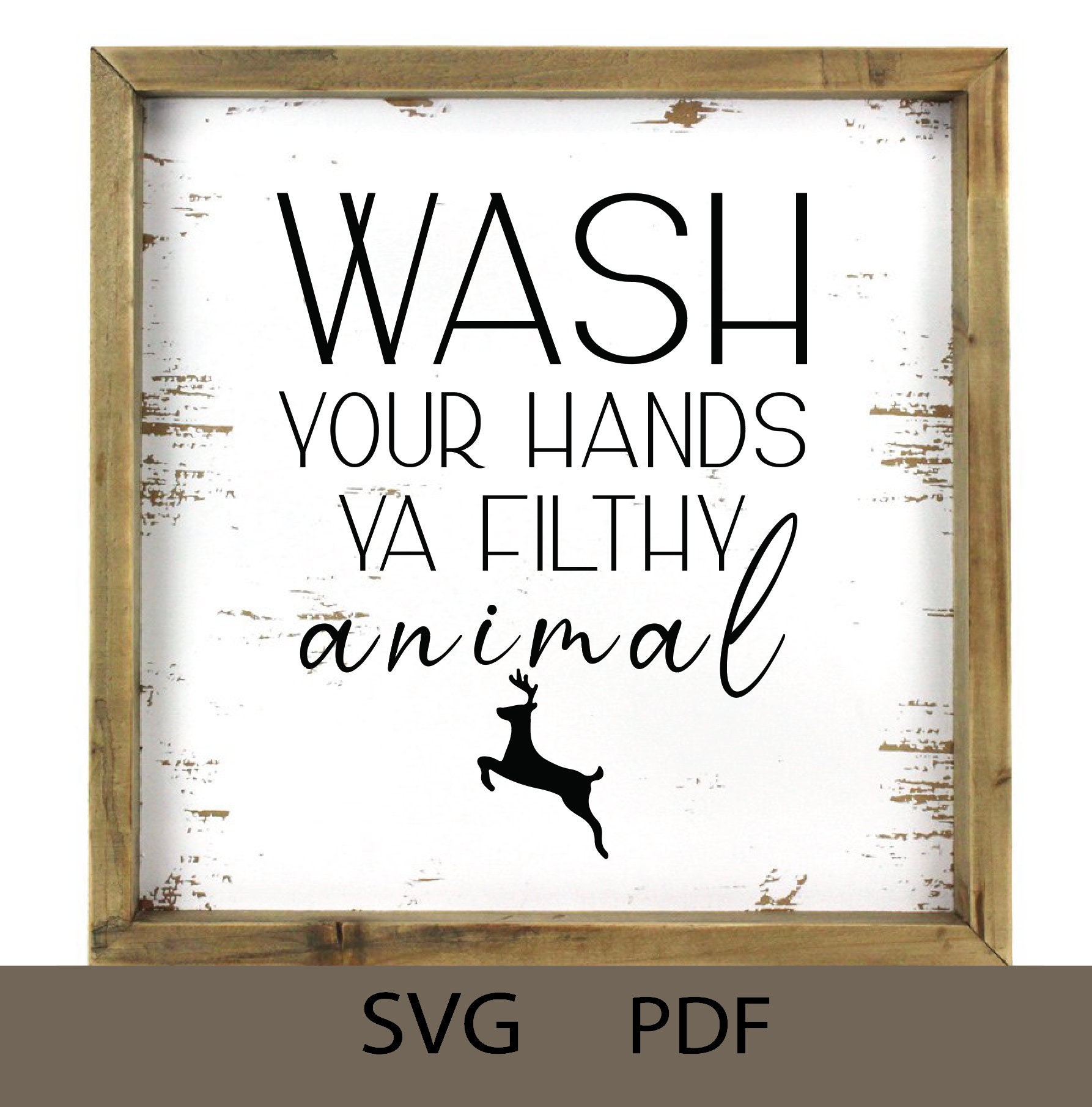 Wash Your Hands You Filthy Animal / Home Alone Bathroom or Kitchen Christmas Decor Digital File ...
