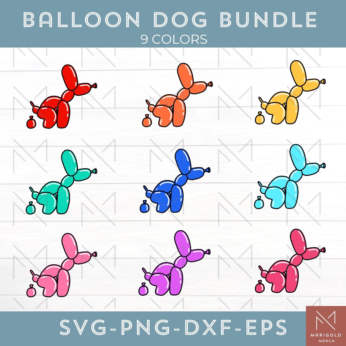 Balloon Dog SVG Bundle, Pooping Balloon Dog SVG, Party Balloon SVG ...