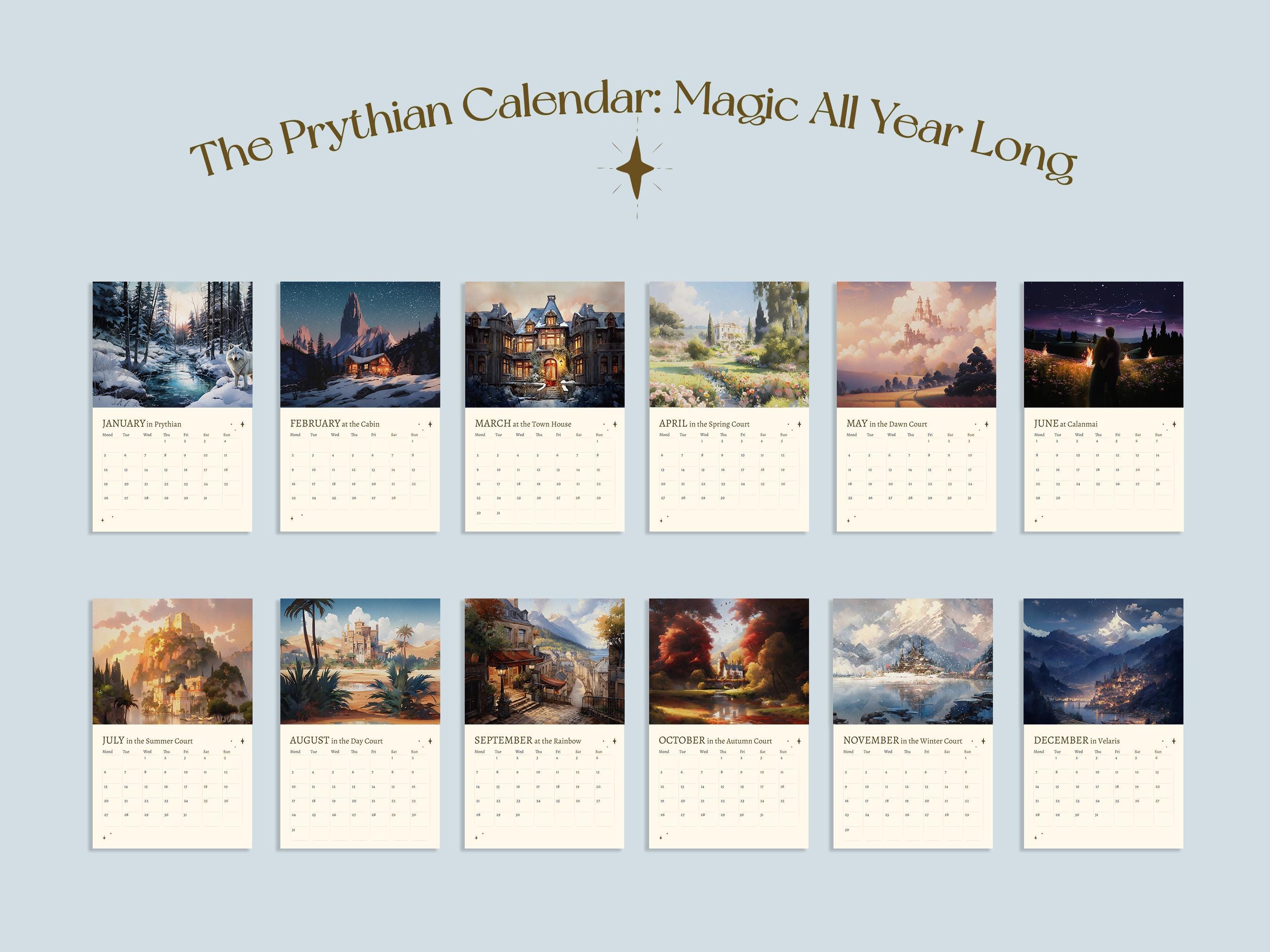 ACOTAR 2026 Calendar: A Court of Thorns and Roses, Courts, Sarah J Maas ...