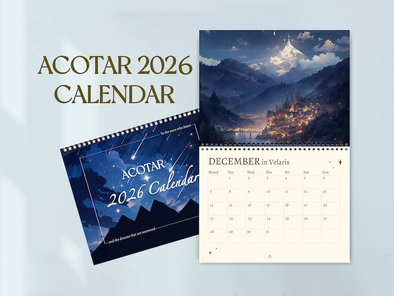 ACOTAR 2026 Calendar: A Court of Thorns and Roses, Courts, Sarah J Maas ...