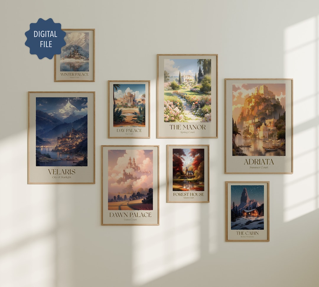 Prythian Courts Gallery Wall Art Prints: ACOTAR Large Files (digital ...