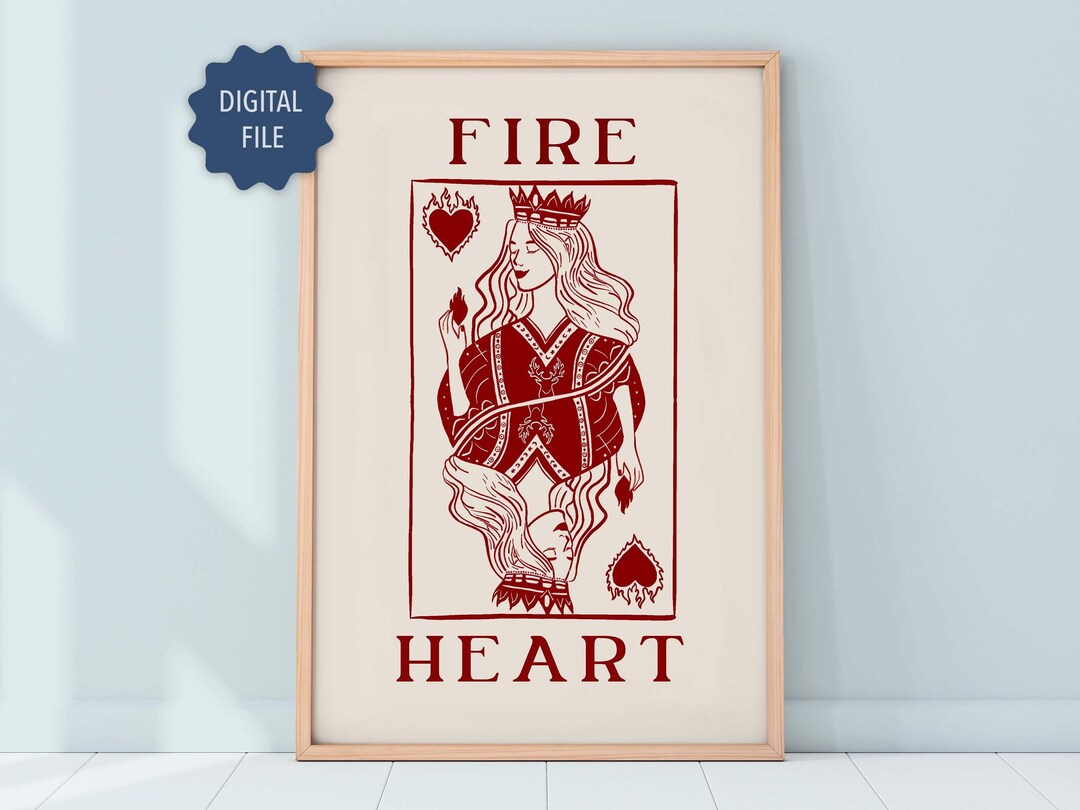 TOG Fire Heart Poster|tog| Boho Poster |digital Download| Throne of ...