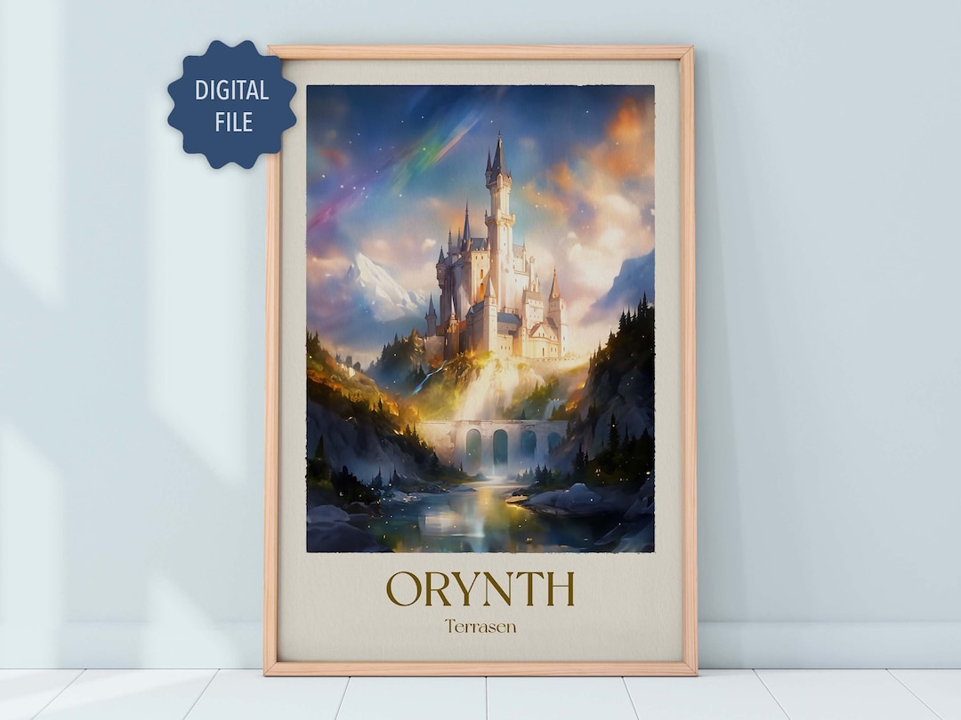 Orynth Castle Print: Throne of Glass, Terrasen Art (digital Download ...