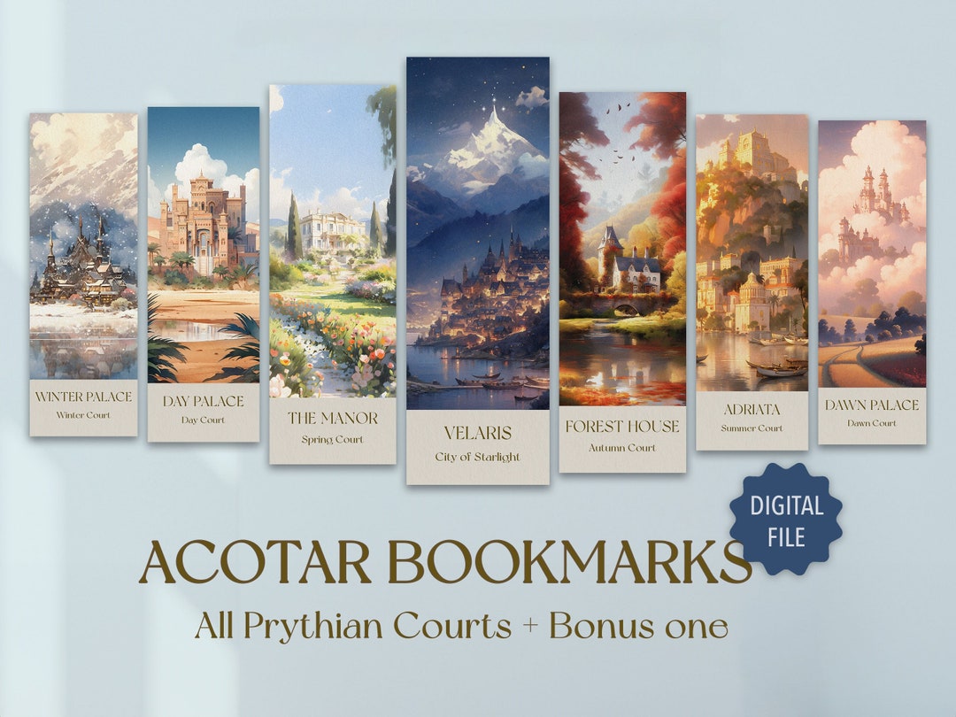 Prythian Courts Printable Bookmarks: ACOTAR Art (digital Download) - Etsy