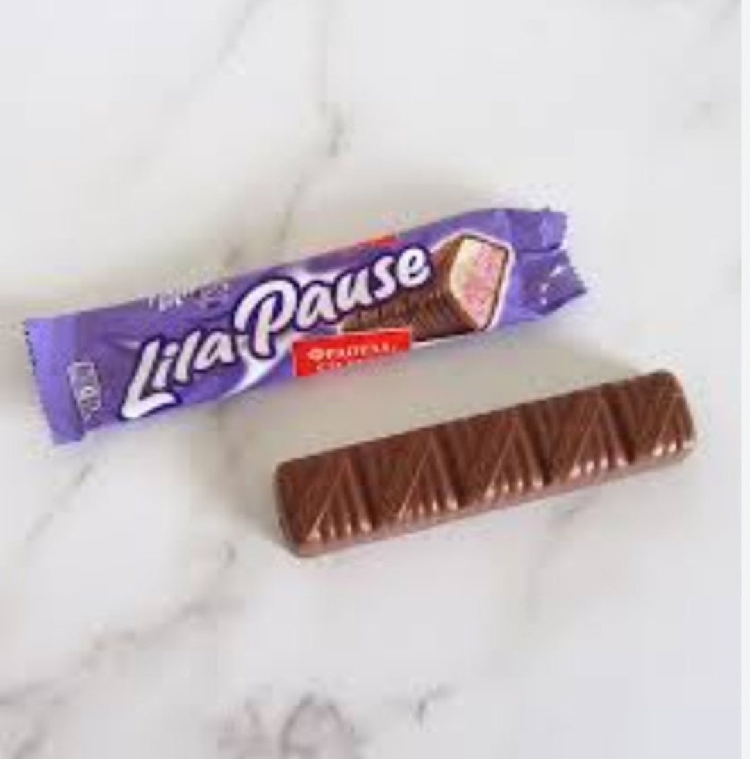 Greek Lila Pause Chocolate & Strawberry Bar, Crunchy Rice Grains 5x34 ...