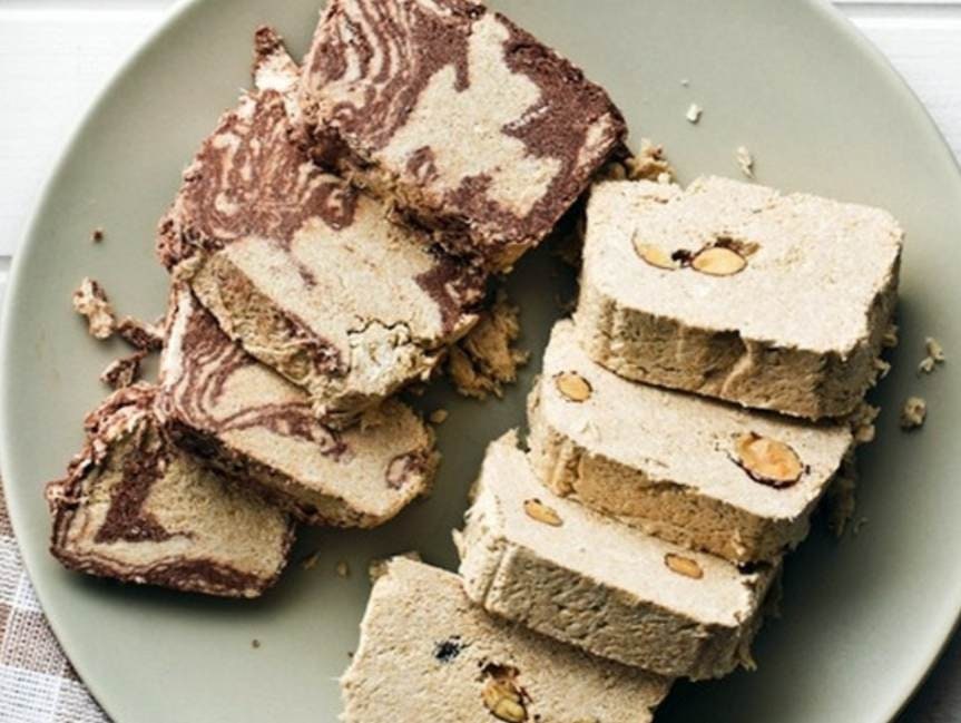 Handmade Greek Halvas With Cocoa or Almonds, Traditional Tastes ...