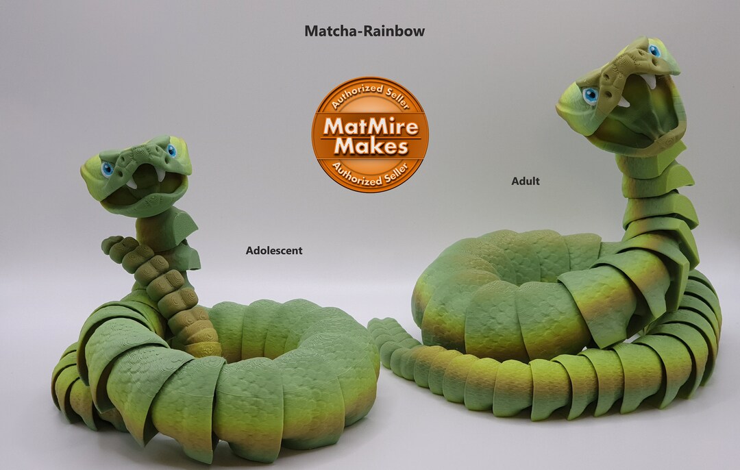 Articulated 3D Printed Rattlesnake With Tail That Rattles - Etsy