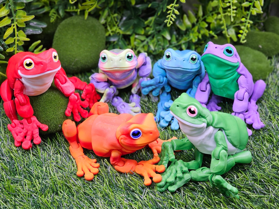 Articulated 3D Printed Dumpy Tree Frog With Magnets - Etsy