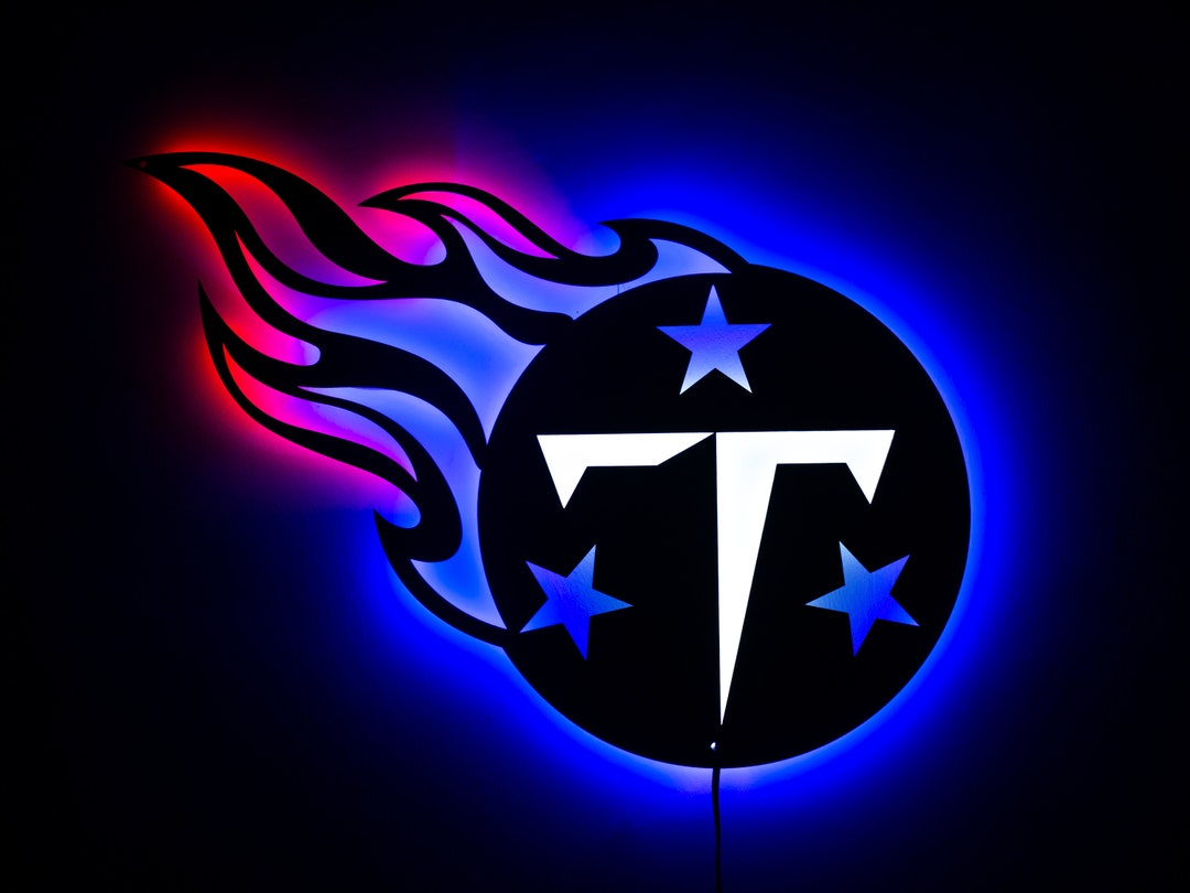 Tennessee Titans Neon Led Sign Wood, Titans Wall Decor - Etsy
