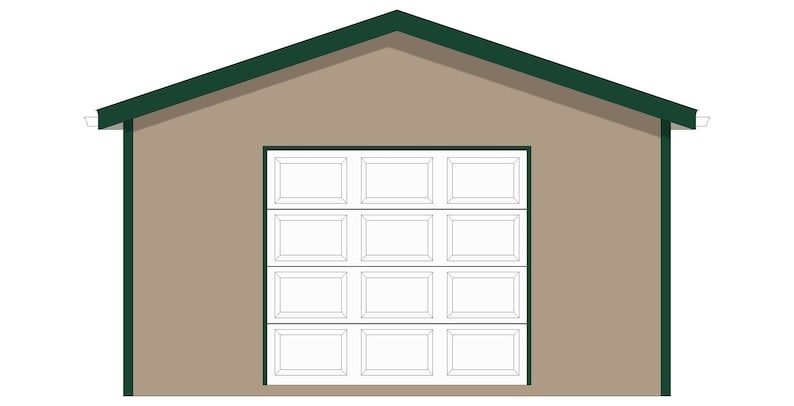 Blueprint for 16' X 24' - Post Framed Garage Plans (pole Barn) - Etsy