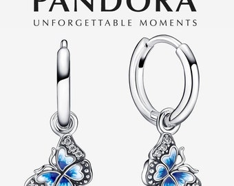 Pandora Blue Butterfly Earrings - Etsy