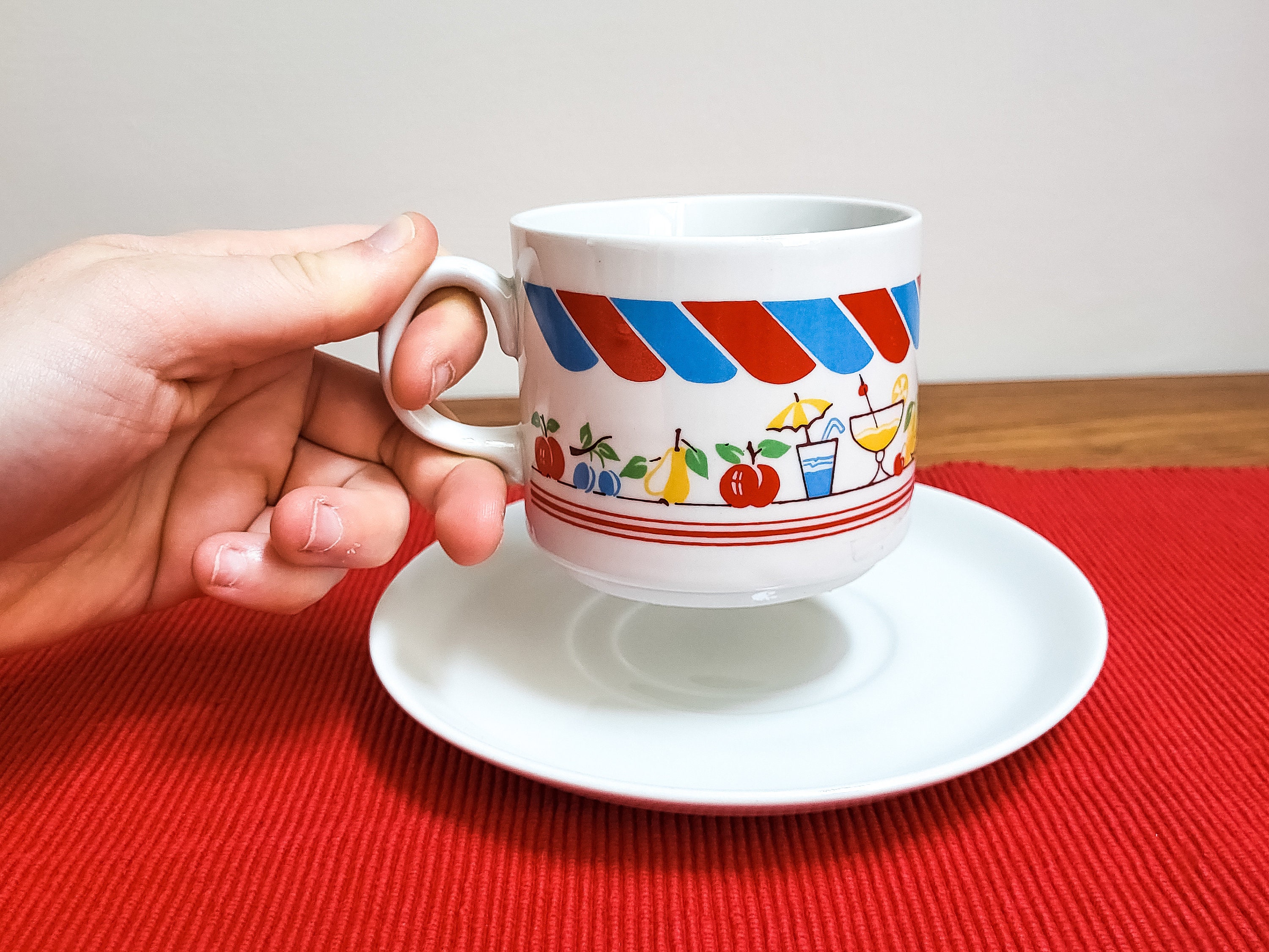 Retro X2 Cipa Italy Porcellane Tea Cups & Saucers Pair of - Etsy