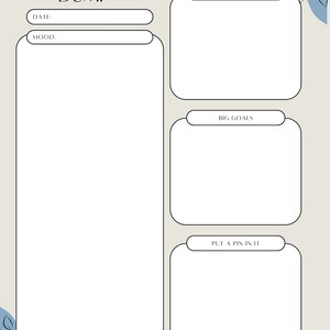 Daily Brain Dump | Digital Download | Journaling Page | Minimalist Art ...