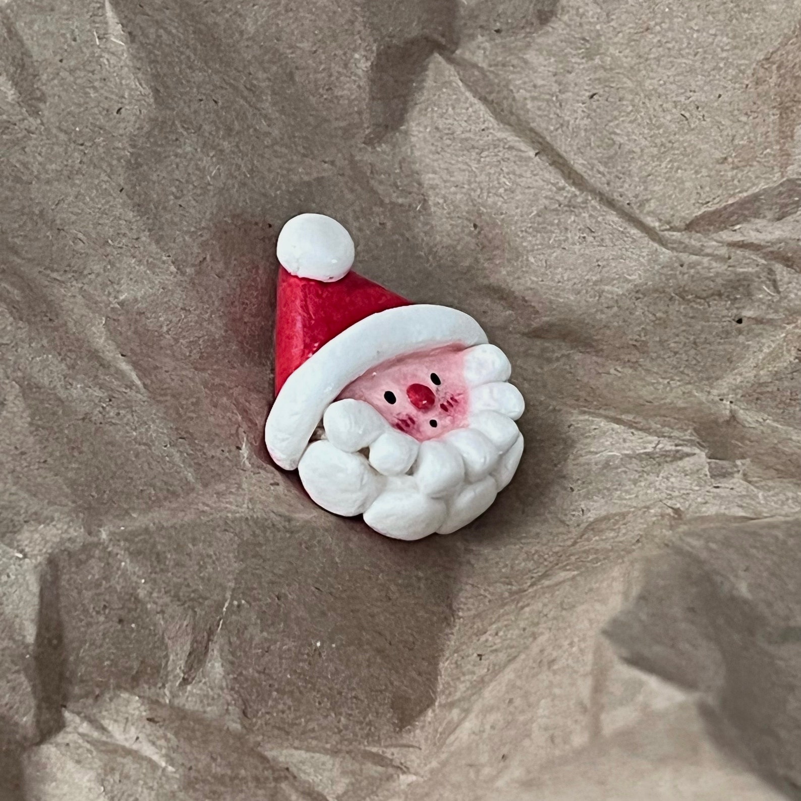 Handmade Father Claus Refrigerator Magnets Made by Stone Plastic Clay ...