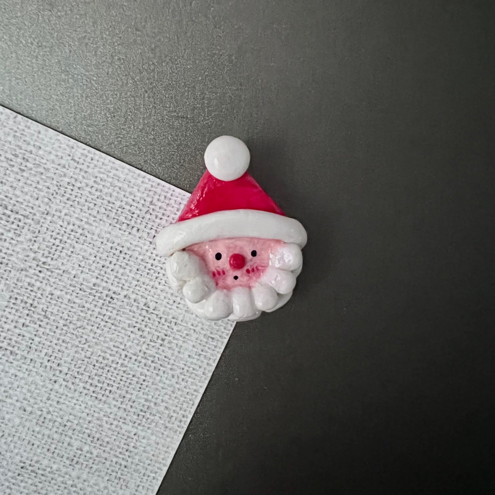 Handmade Father Claus Refrigerator Magnets Made by Stone Plastic Clay ...