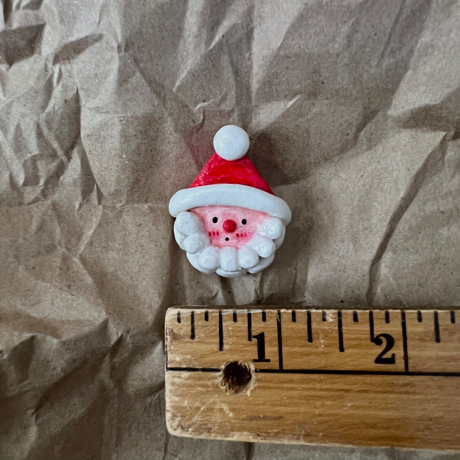 Handmade Father Claus Refrigerator Magnets Made by Stone Plastic Clay ...