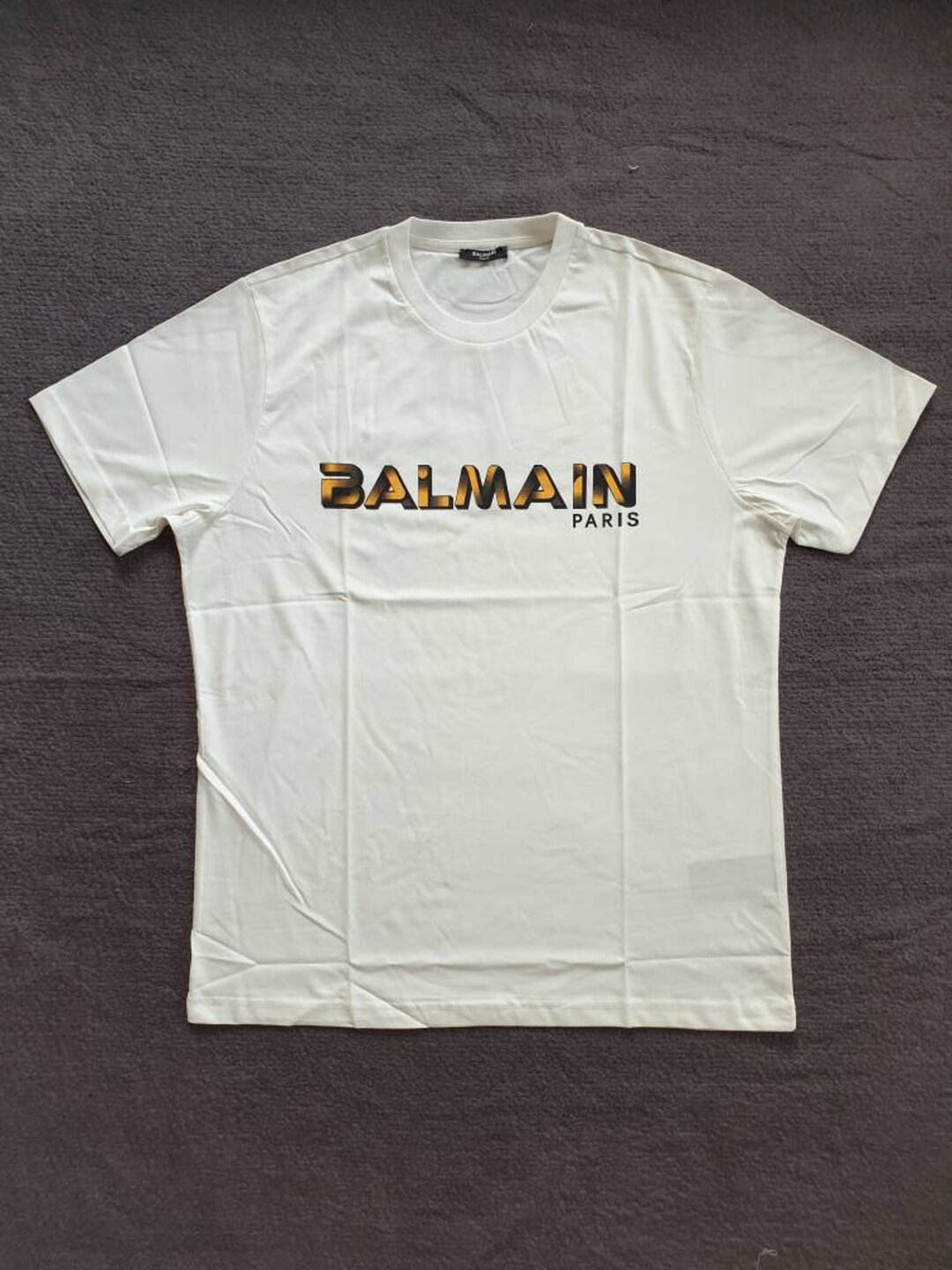 Balmain Authentic Vintage Logo White Unisex Cotton - Etsy