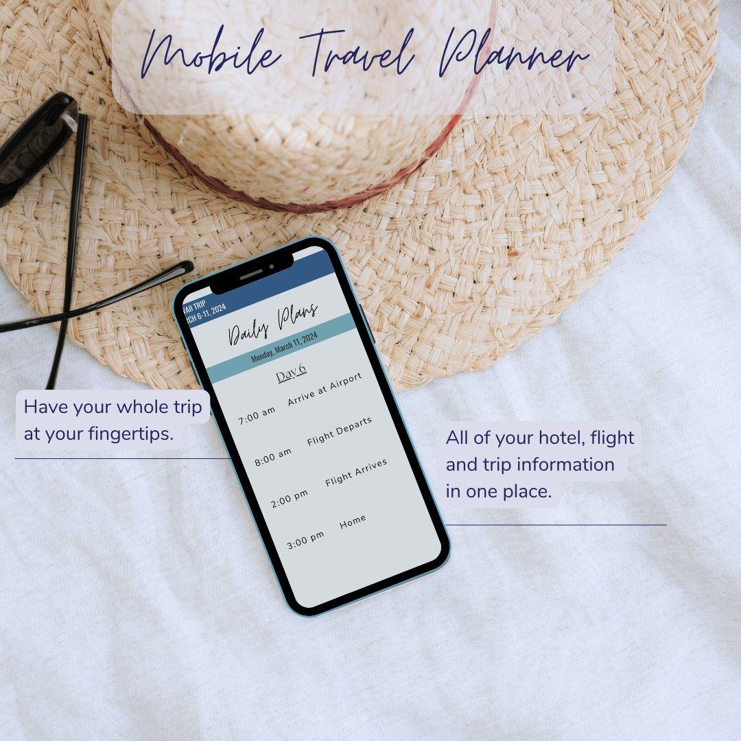 Travel Itinerary | Vacation Planner | Itinerary Template | Mobile ...