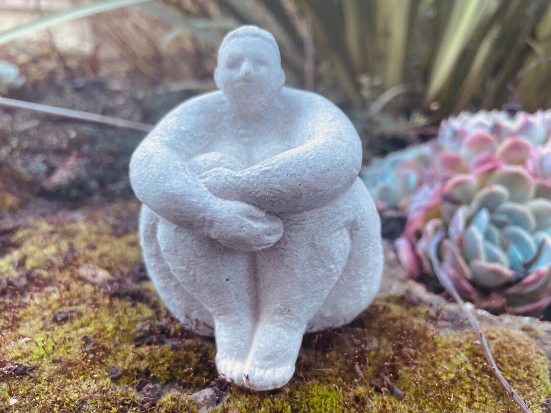 Concrete Sculpture Girl / Shelf Decor - Etsy