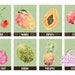 Fruit Flash Cards/ Digital/download/watercolor/learning/homeschooling ...