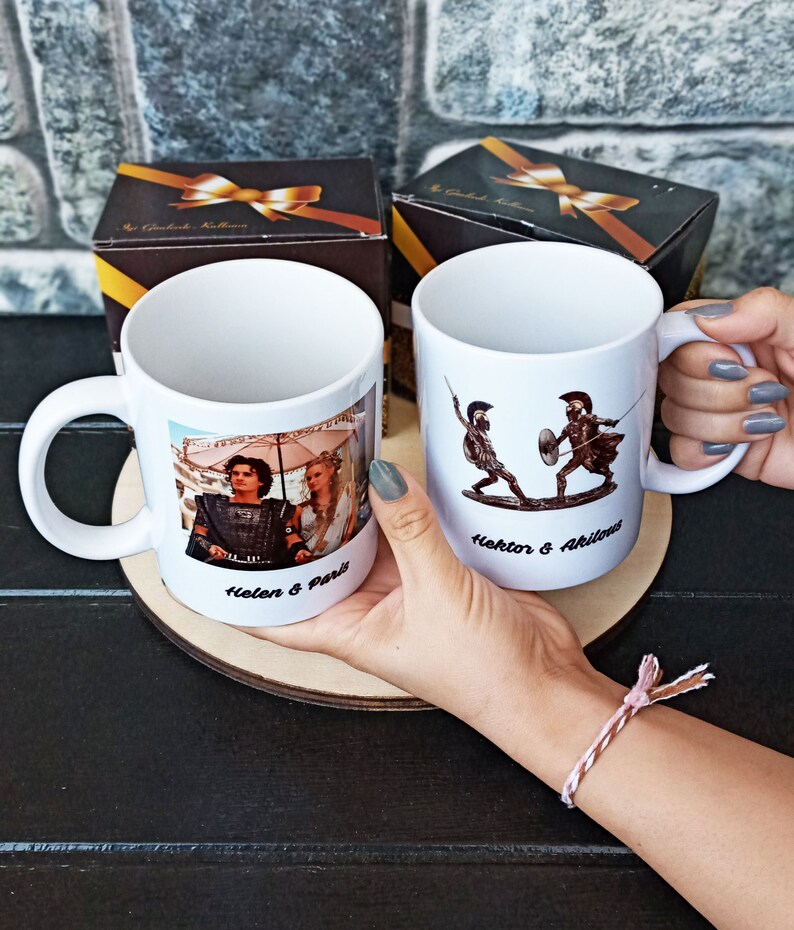 Achilles Hector Helen Paris Porcelain Mug - Etsy UK