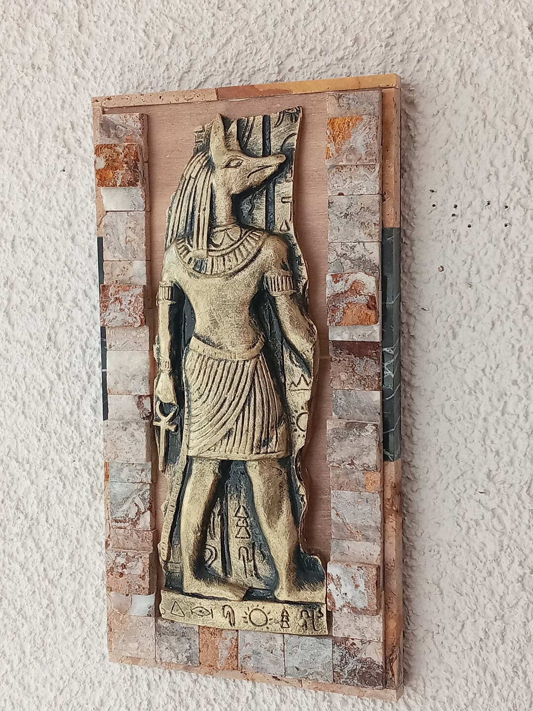 Anubis (anpu) Ancient Egyptian God of Death and Funeral Wall Figurine ...