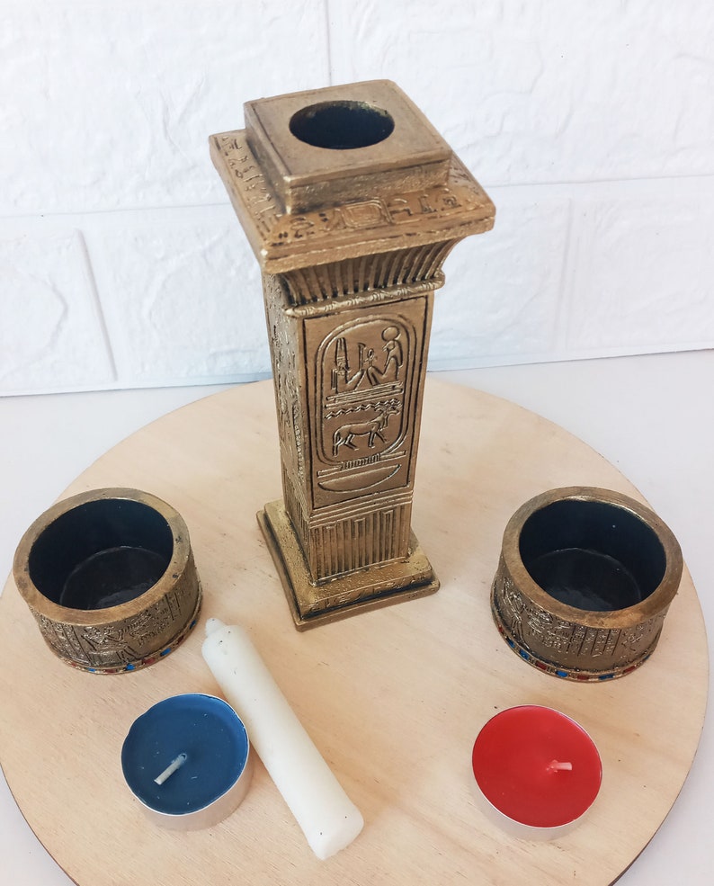 Ancient Egyptian Candlestick Candle Holder Set - Etsy