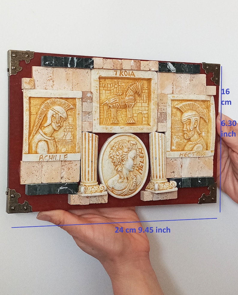 Achilles Hector Helen Troy Wall Figurine - Etsy