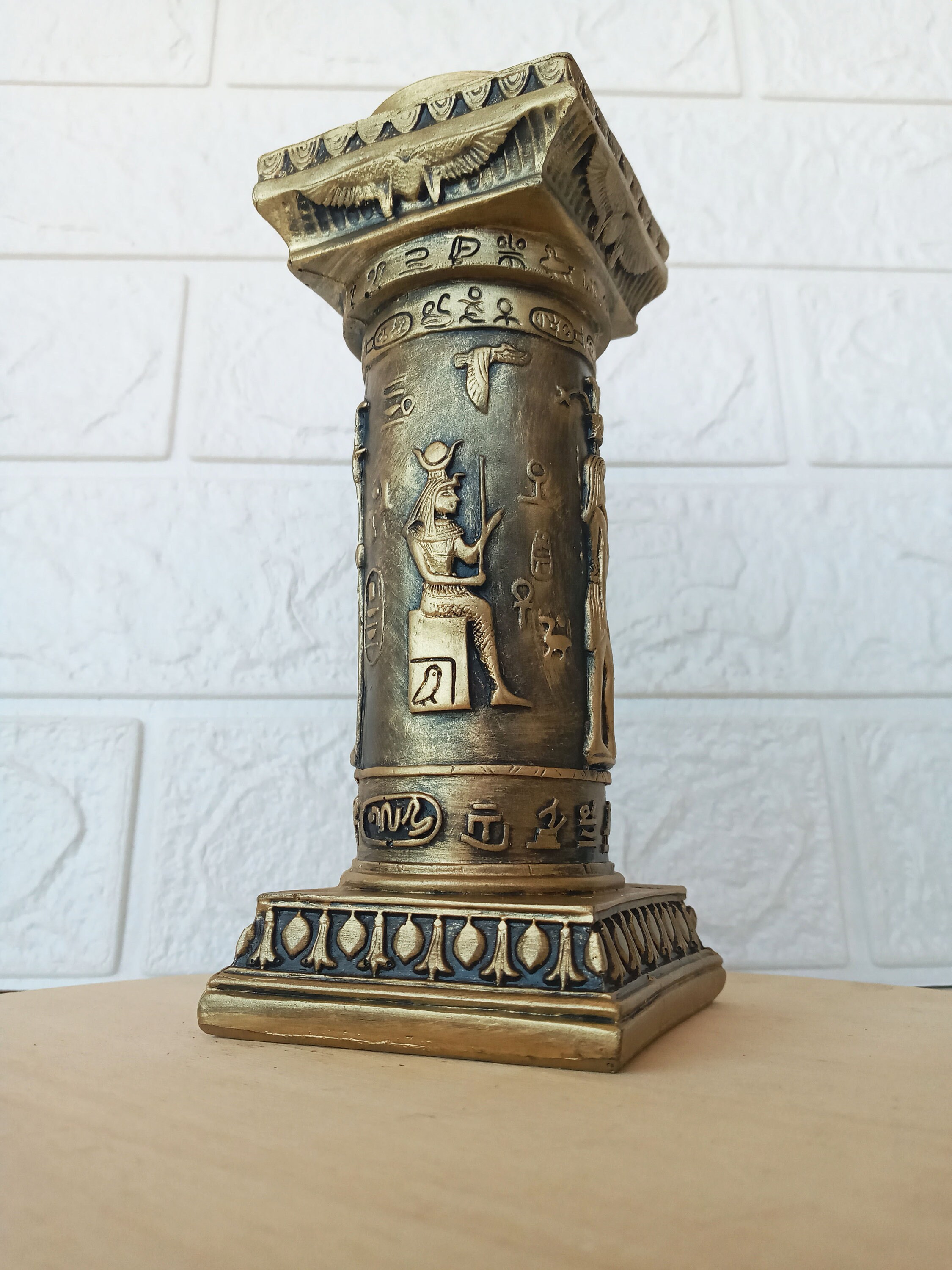 Ancient Egyptian Column Candlestick Candle Holder - Etsy