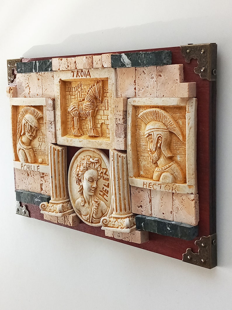 Achilles Hector Helen Troy Wall Figurine - Etsy