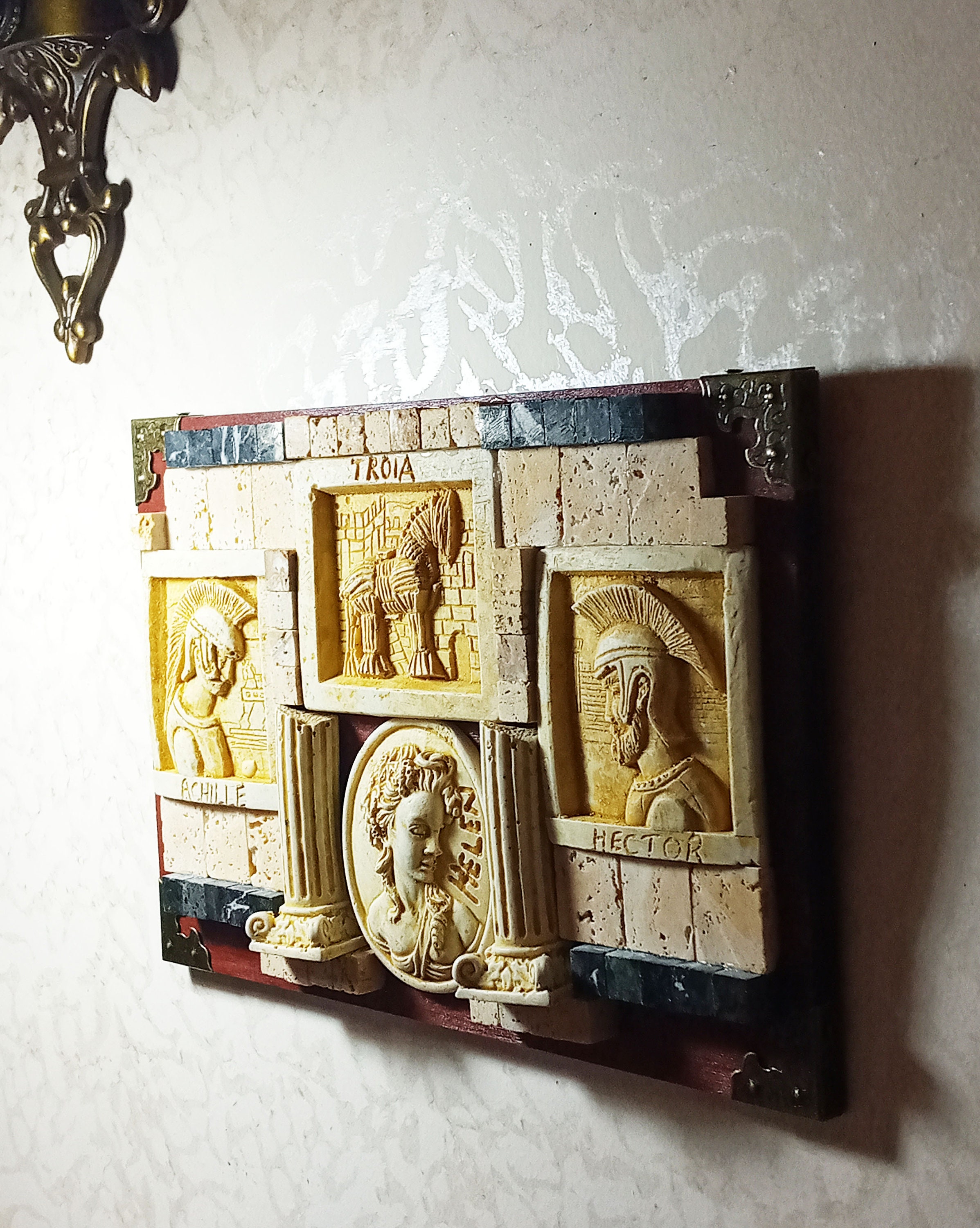 Achilles Hector Helen Troy Wall Figurine - Etsy