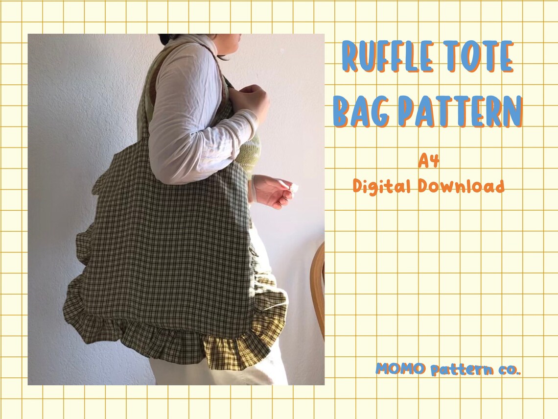 Ruffle Tote Bag Sewing Pattern - Etsy