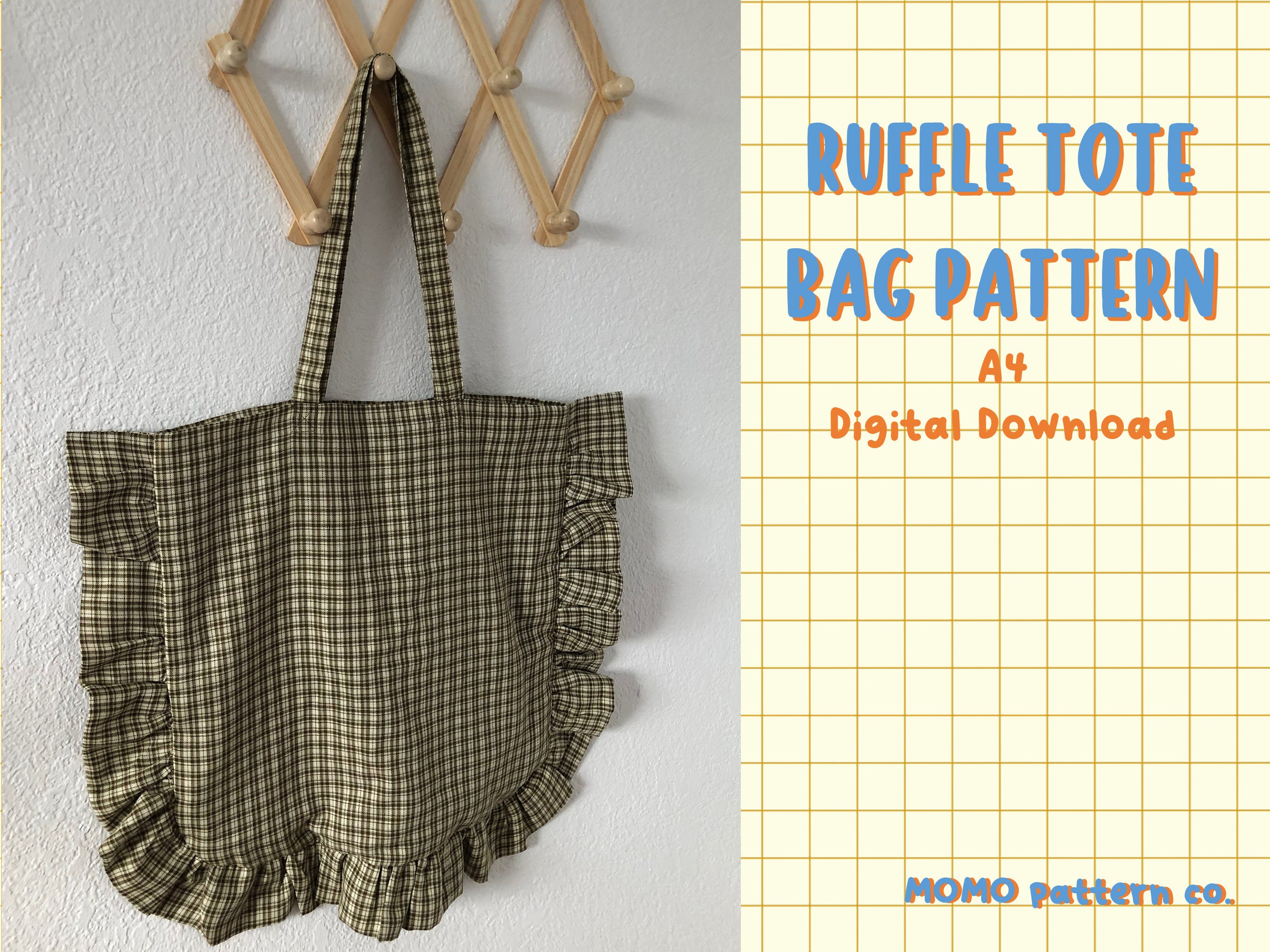 Ruffle Tote Bag Sewing Pattern - Etsy