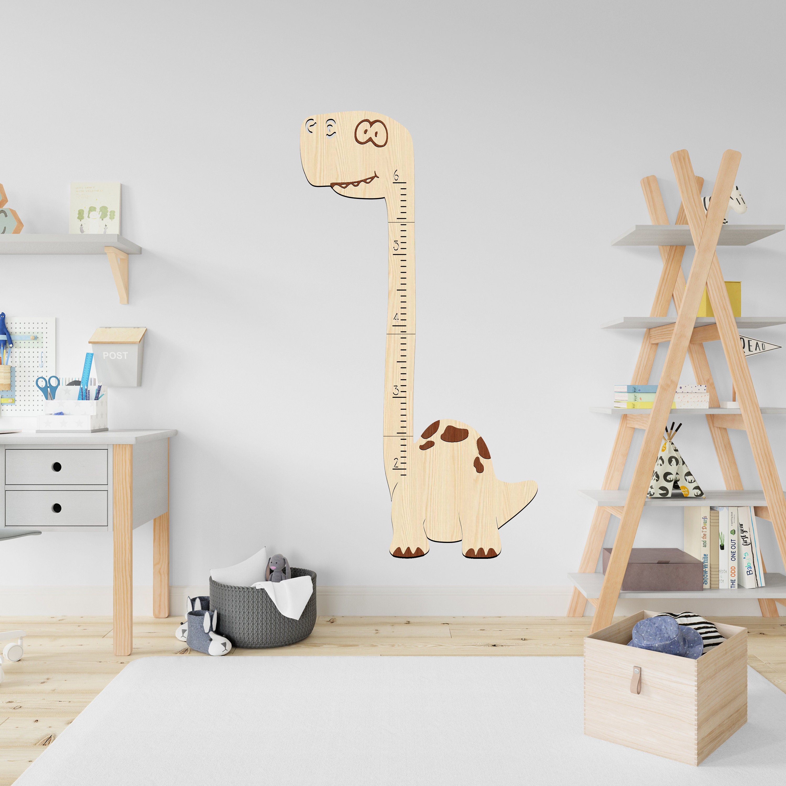 Personalized Dinosaurs Growth Chart Ruler Family Growth - Etsy