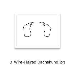 Dog Ears Outline Crate Name Tag, Wooden Dog Sign, Personalized Acrylic ...