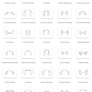 Dog Ears Outline Crate Name Tag, Wooden Dog Sign, Personalized Acrylic ...