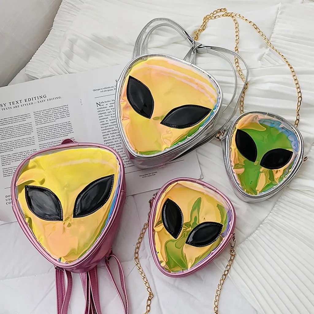 Transparent Alien Backpack-alien Head Backpack-alien Crossbody - Etsy