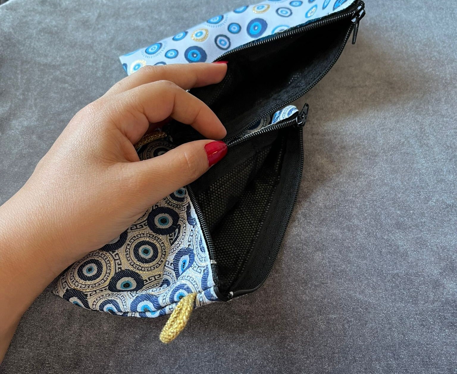 Evil Eye Coin Purse - Handmade Traditional Turkish / Greek Eye Pouch ...