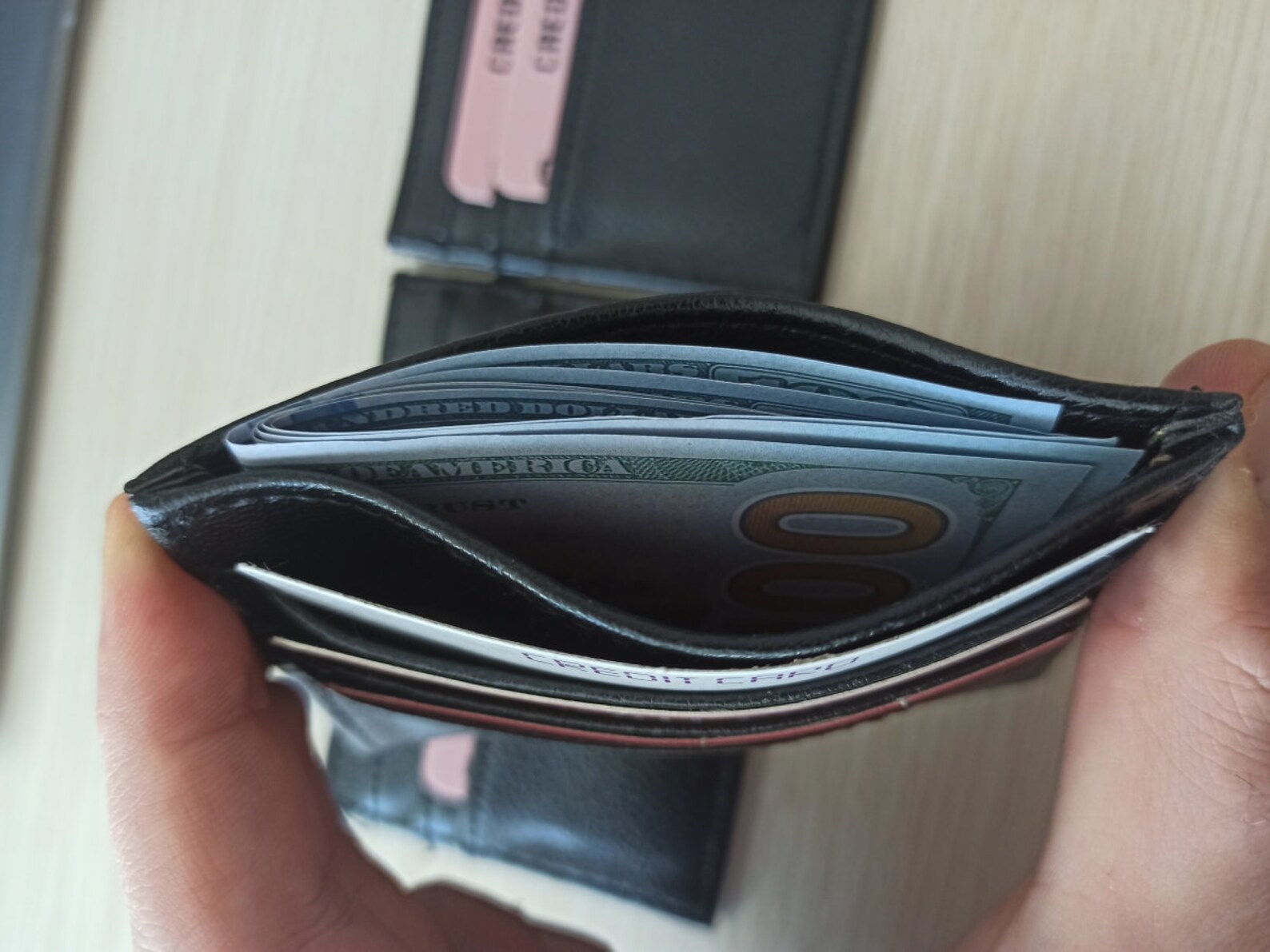 Slim Leather Card Holder, Mini Credit Card Wallet, Unisex Card Sleeve ...