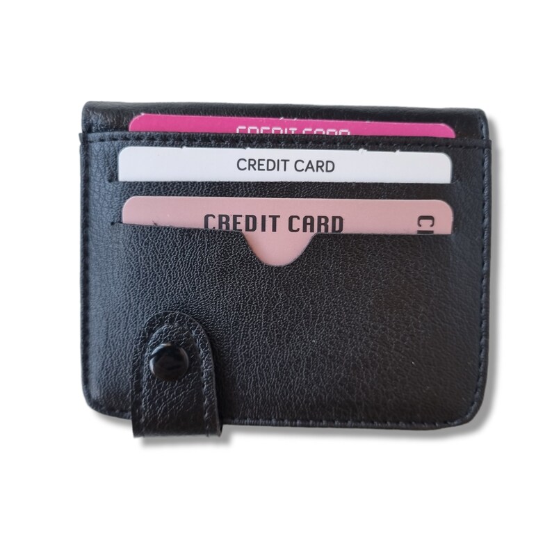 Leather Card Holder, Mini Credit Card Wallet, Unisex Card Sleeve ...