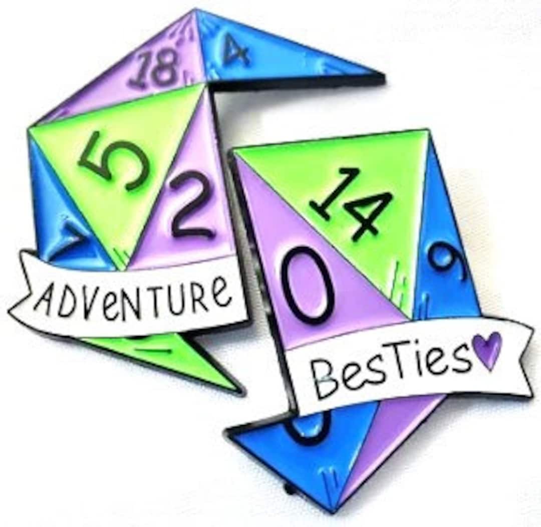 Adventure Besties 2 Pin Set in Vibrant Purple Blue Lime Green Pins ...