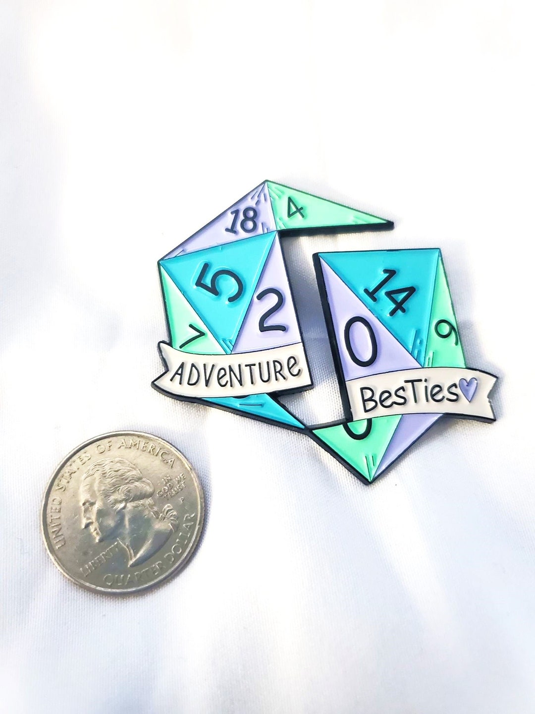 Adventure Besties 2" Pin Set in Pastel Mint, Lavender and Turquoise ...