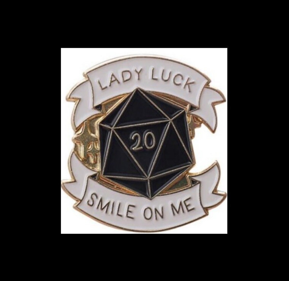 Lady Luck Smile Pin, Classy Fashion Pin, Dungeons & Dragons, Dungeon ...