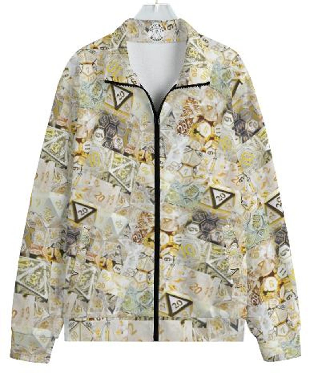 D&D Jacket Fleece Trendy Dice Print, Sizes up to 5xl, Dnd Print Jacket ...